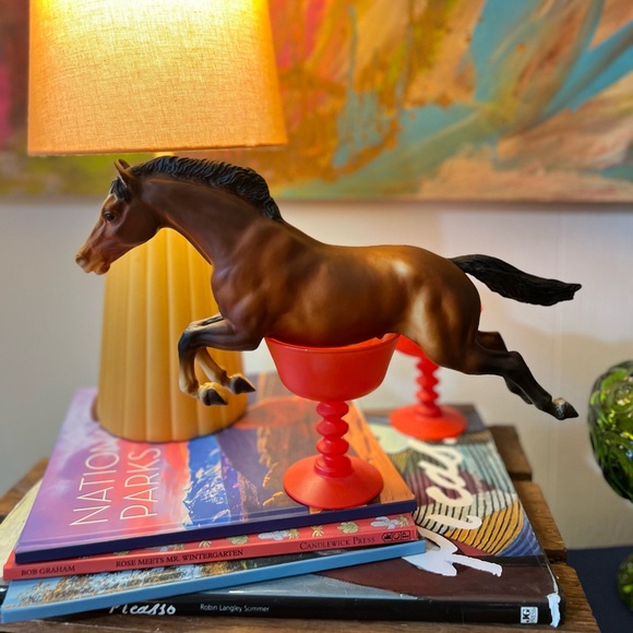 Breyer | Toys | Vintage Breyer Brown And Black Horse Jumping | Poshmark
